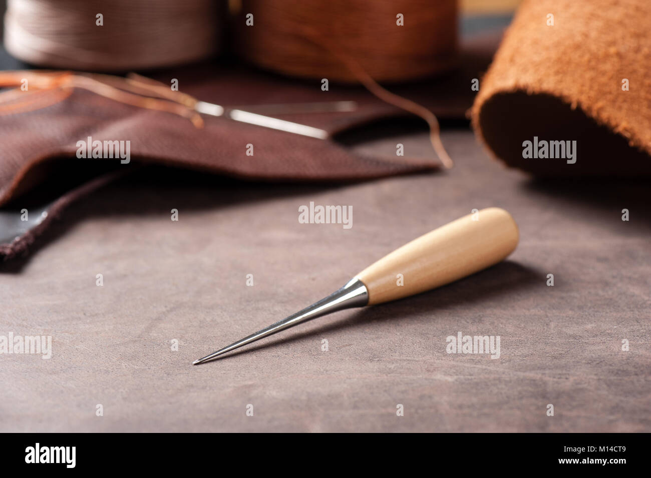 The awl for leather working Stock Photo - Alamy