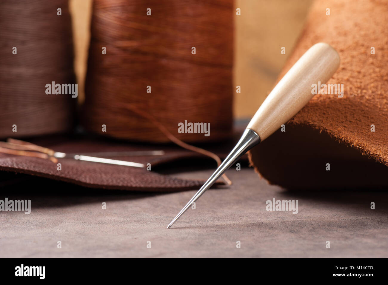 The awl for leather working Stock Photo - Alamy