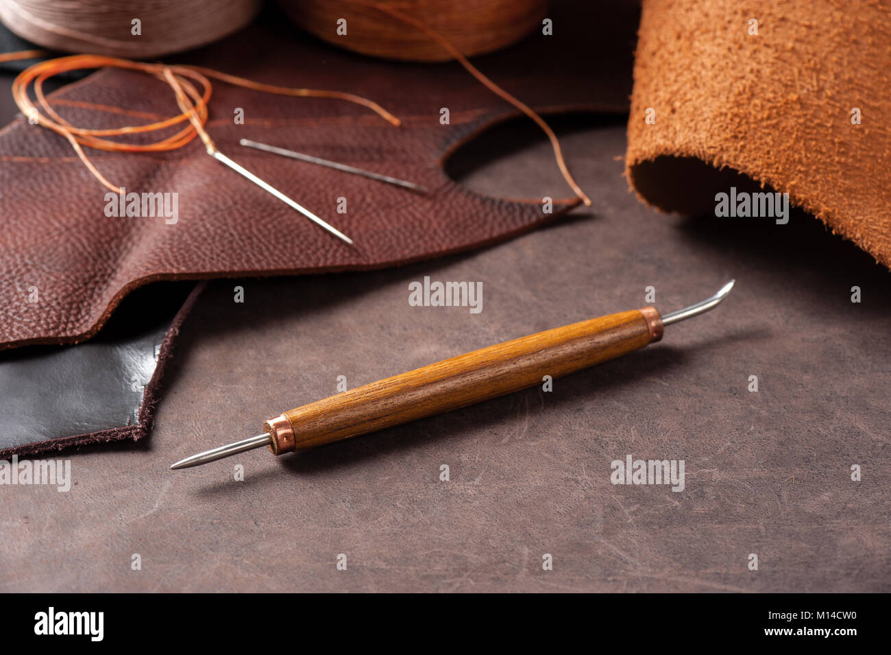 Leather working hi-res stock photography and images - Alamy