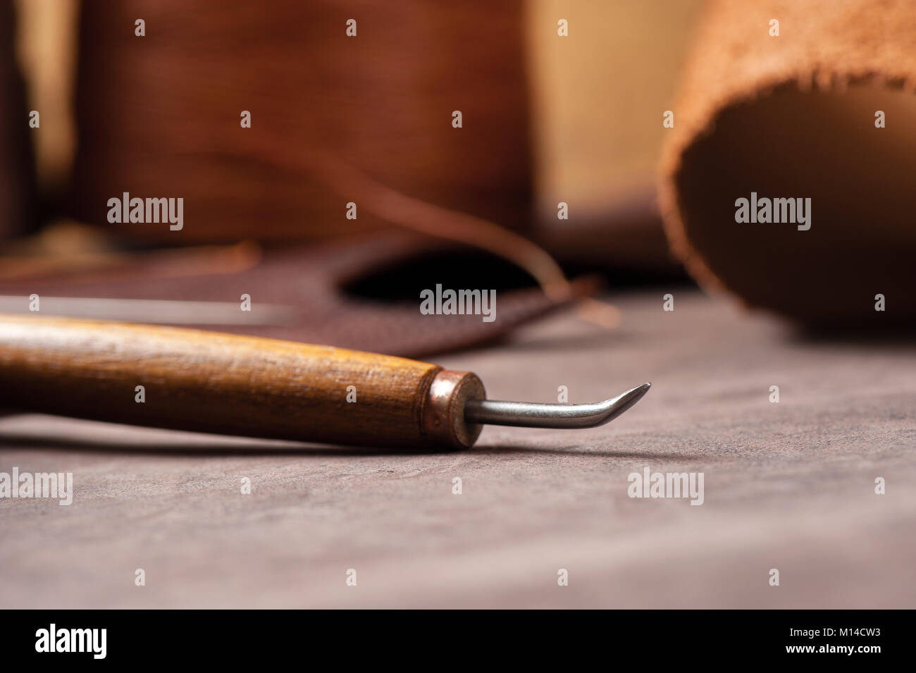 The awl for leather working Stock Photo - Alamy