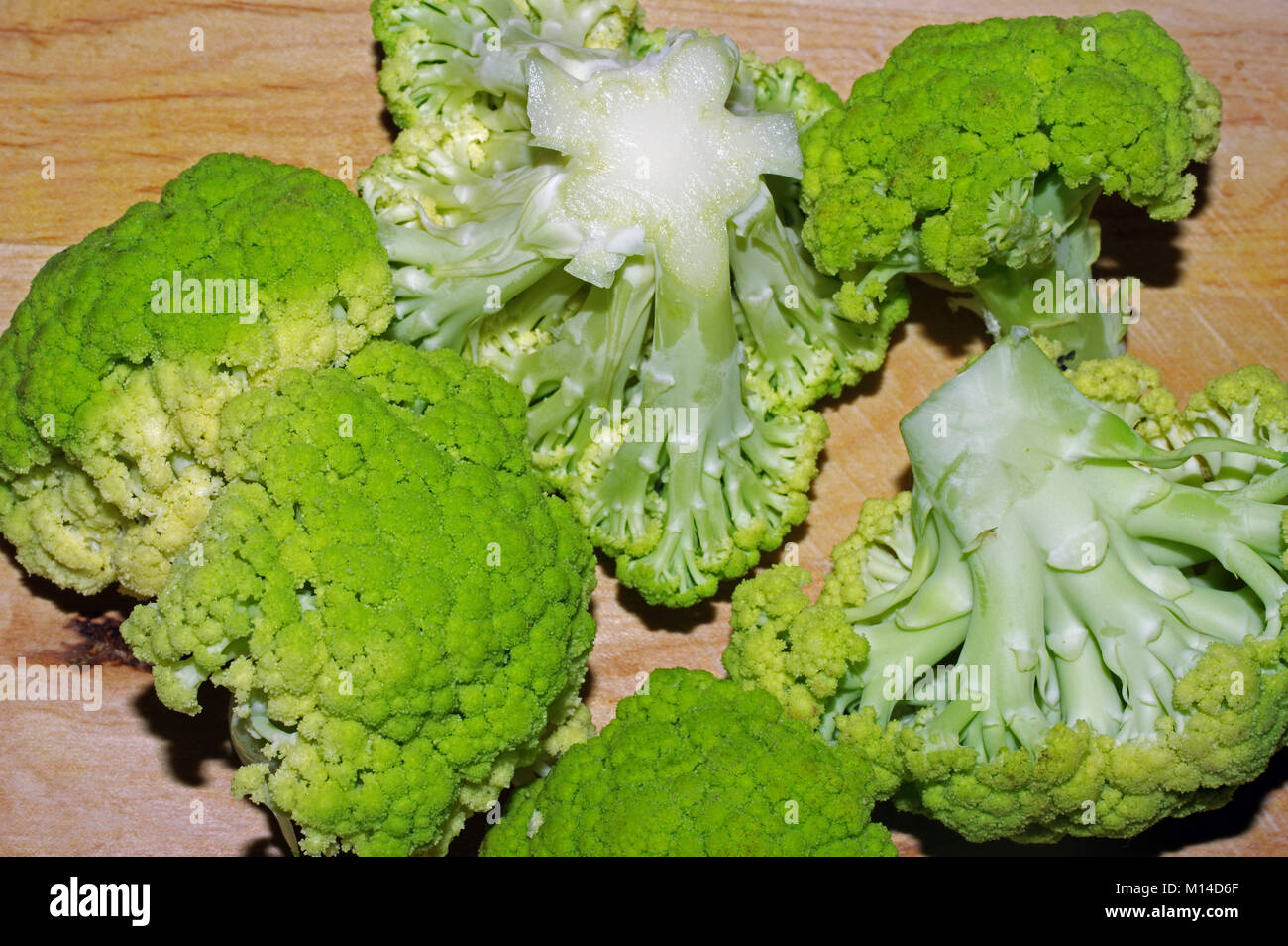 Green cauliflower close-up Stock Photo - Alamy