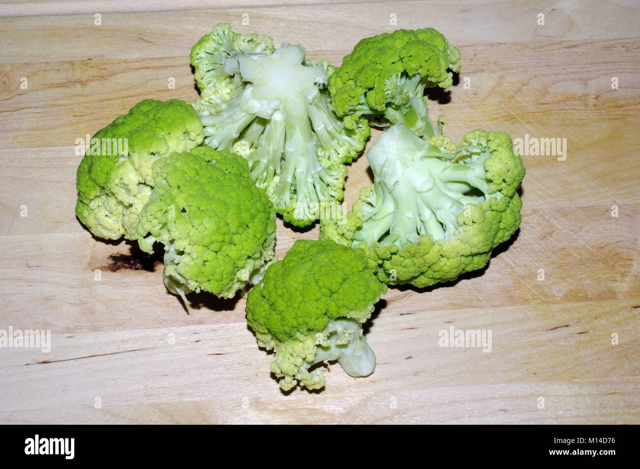 Green cauliflower close-up Stock Photo - Alamy