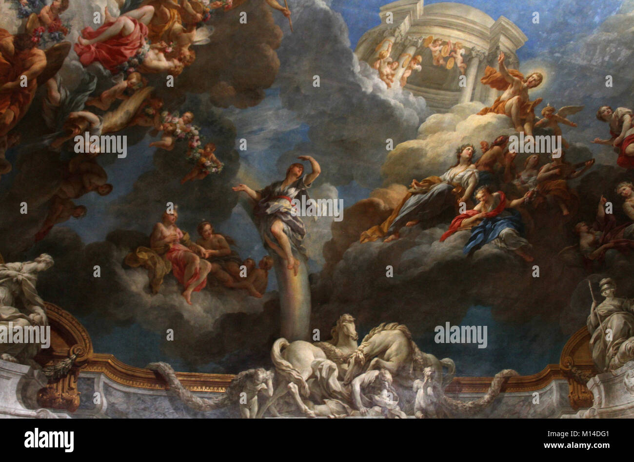 The Apotheosis of Hercules painting in the Hercules Salon, Versailles ...