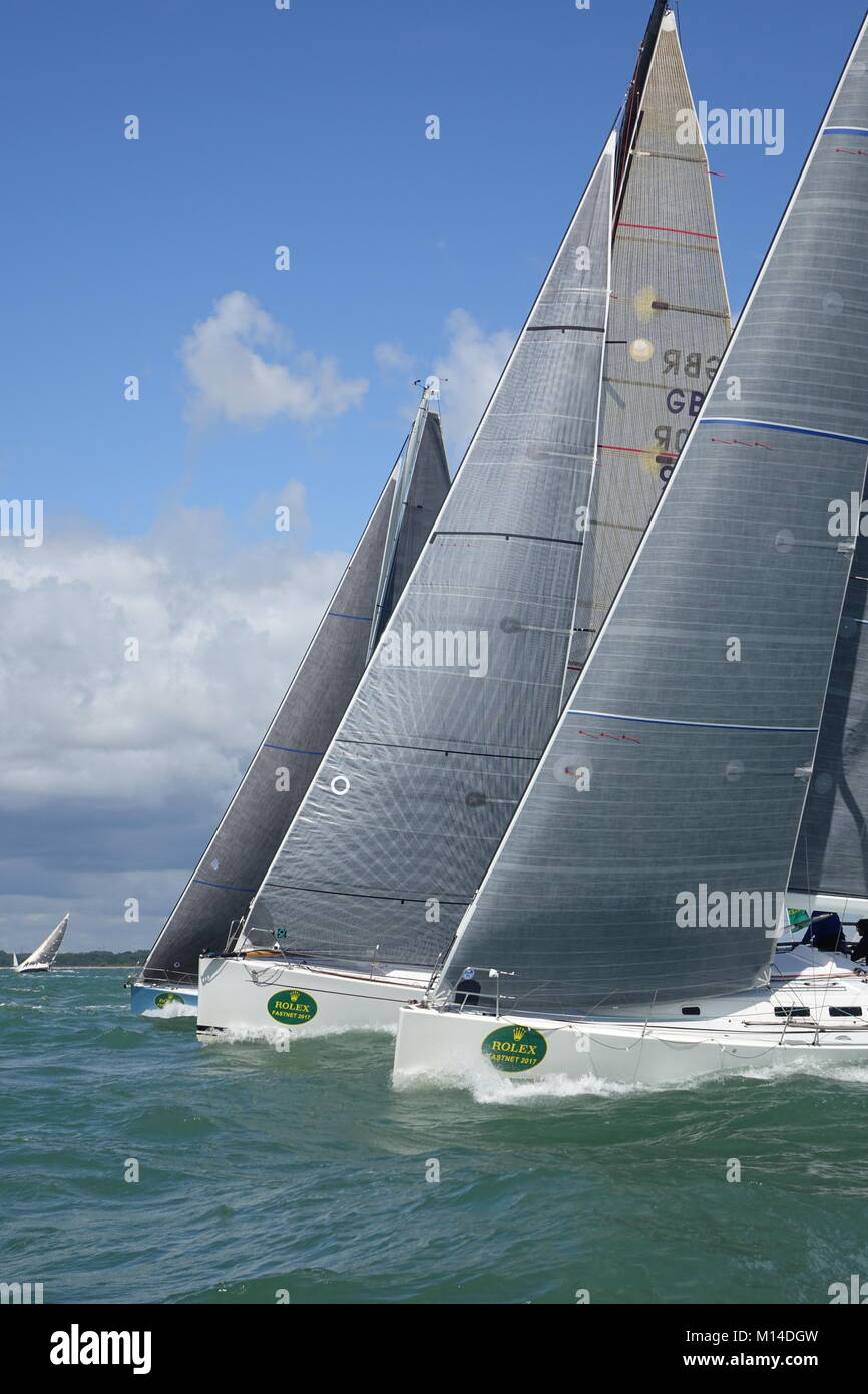 Fastnet yachts competing to win Stock Photo - Alamy