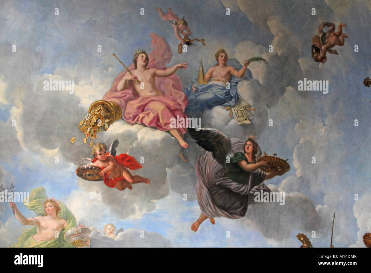 Fresco of Goddesses of Abundance and Liberality by Rene-Antoine Houasse ...