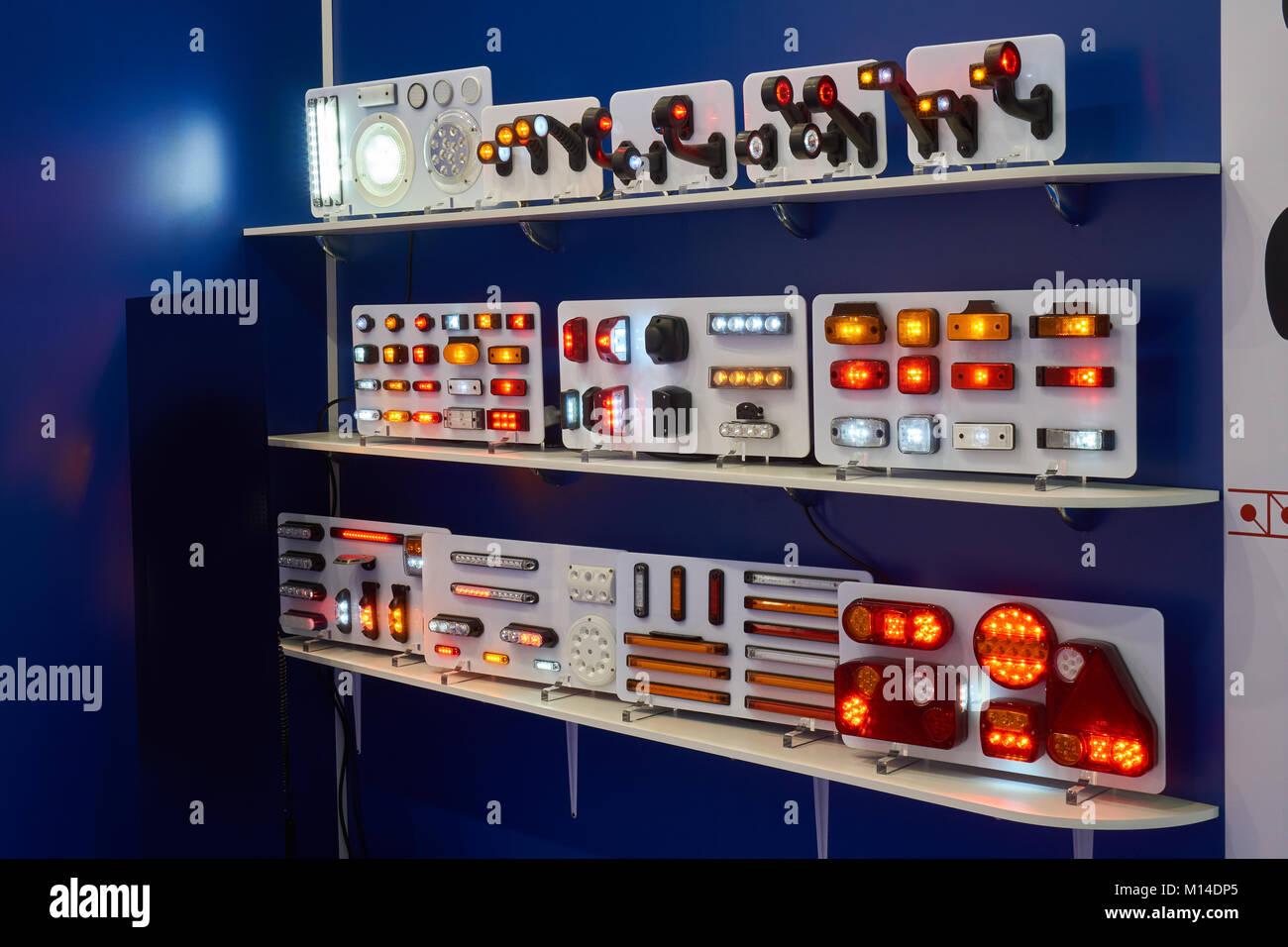 Variety of automotive electric light with led components Stock Photo ...