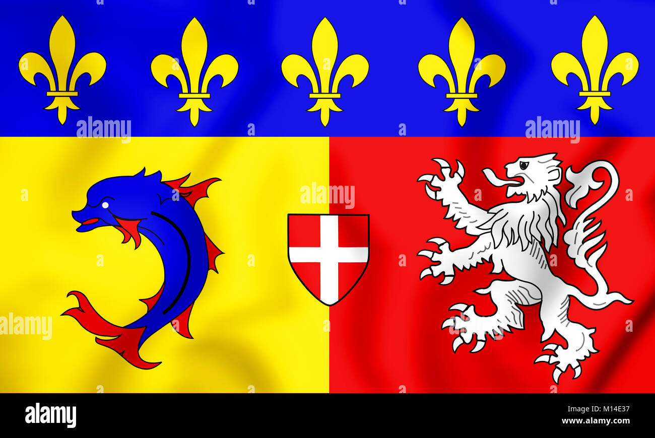 Flag of rhone alpes hi-res stock photography and images - Alamy