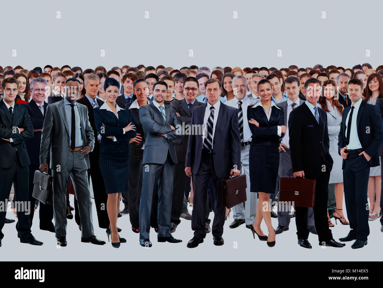 Large group of people full length isolated on white Stock Photo - Alamy