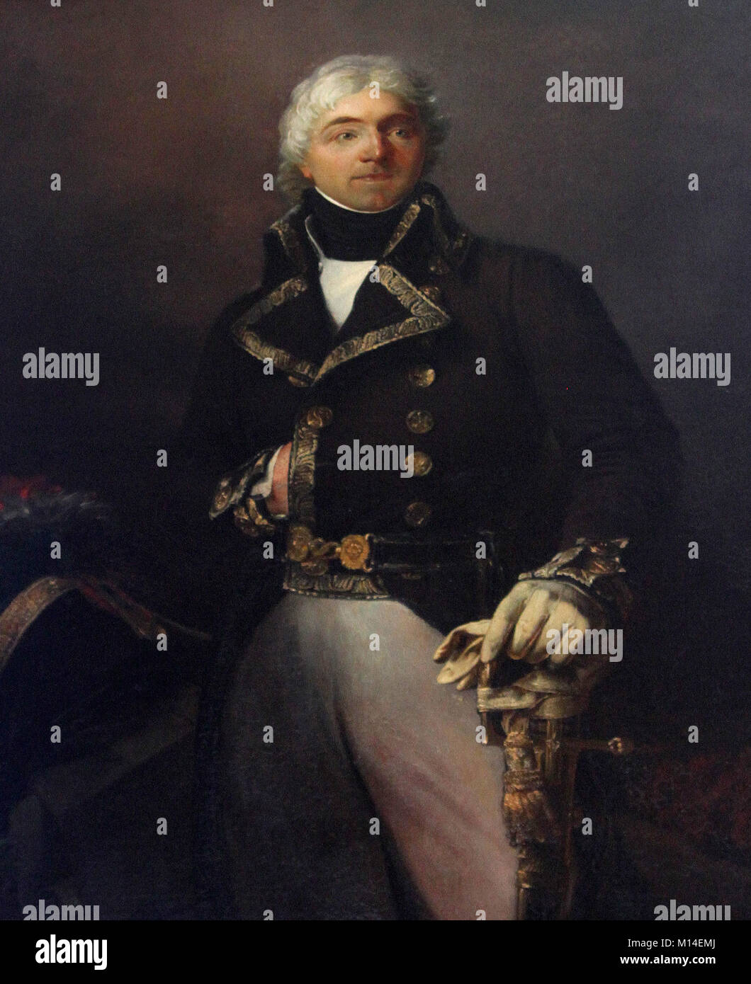 Oil canvas painting portrait of Pierre Riel, Marquis of Beurnonville ...