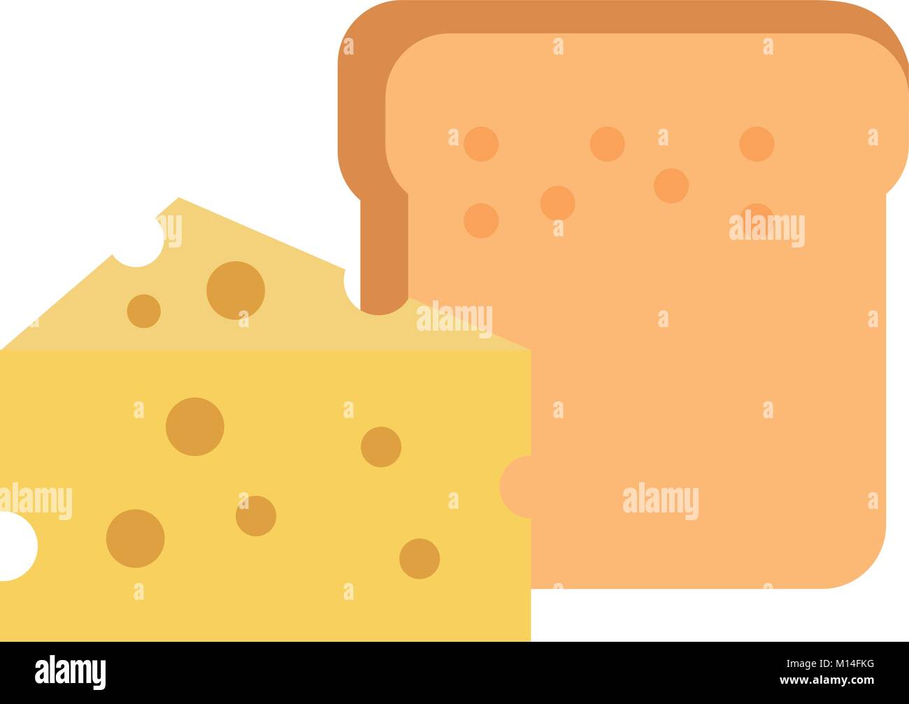 bread toast with cheese vector illustration design Stock Vector Image ...