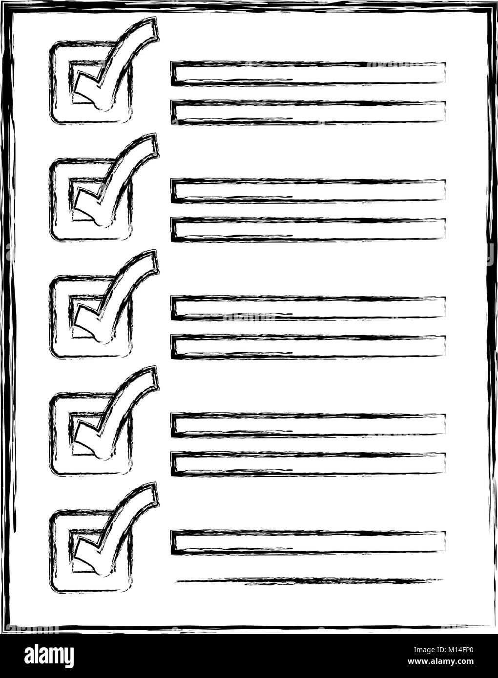 Vector Checklist Icon Black and White Stock Photos & Images - Alamy