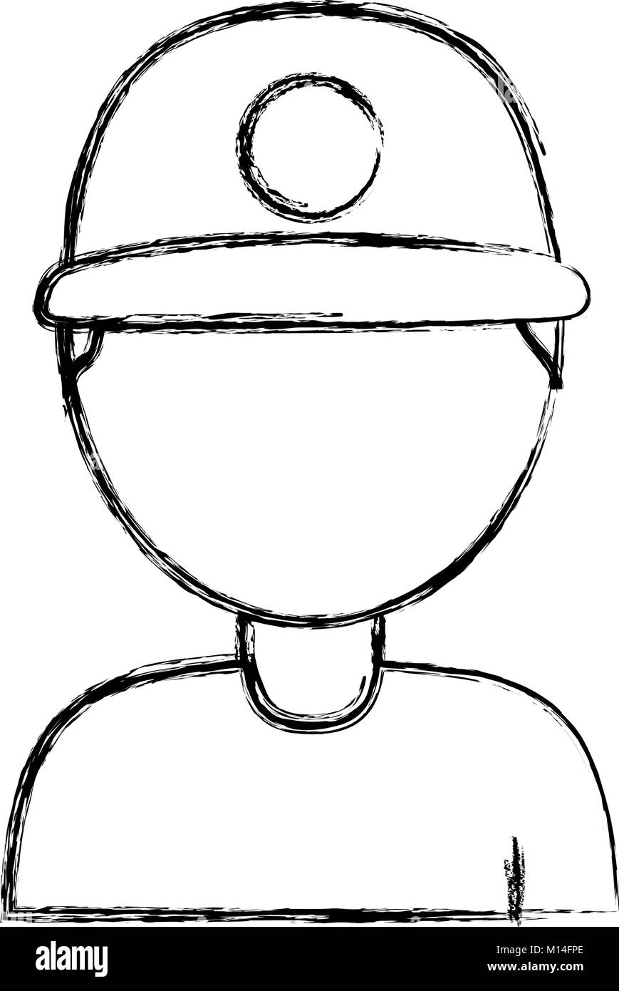 Avatar man head cap Black and White Stock Photos & Images - Alamy