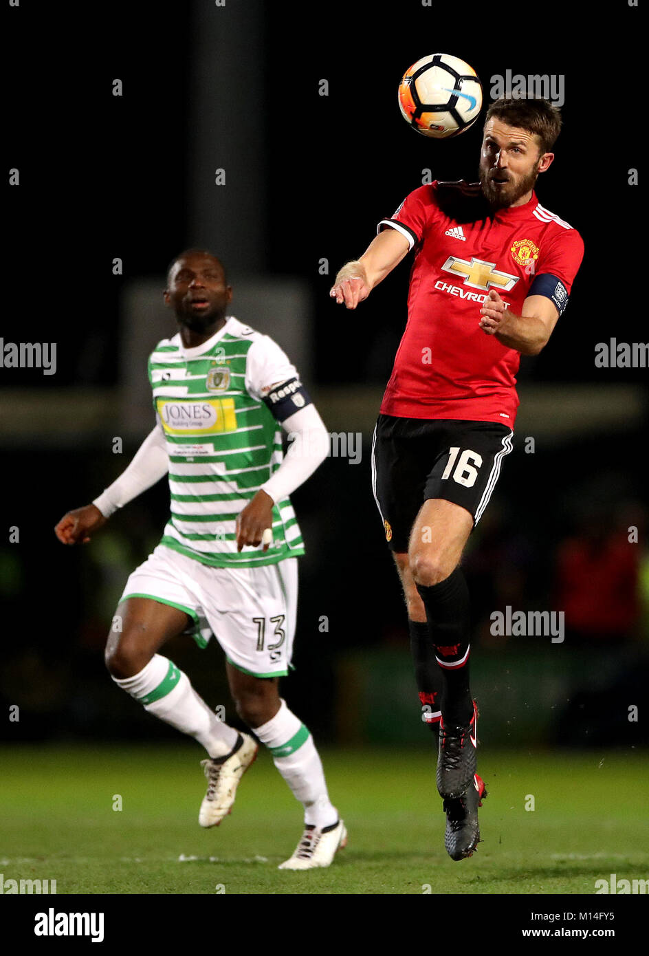 Manchester United's Michael Carrick (right) in action during the ...