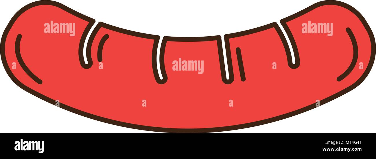 delicious sausage isolated icon vector illustration design Stock Vector ...