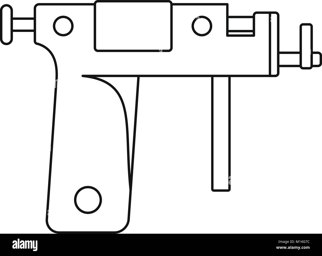 Piercing gun icon outline Stock Vector Image & Art - Alamy