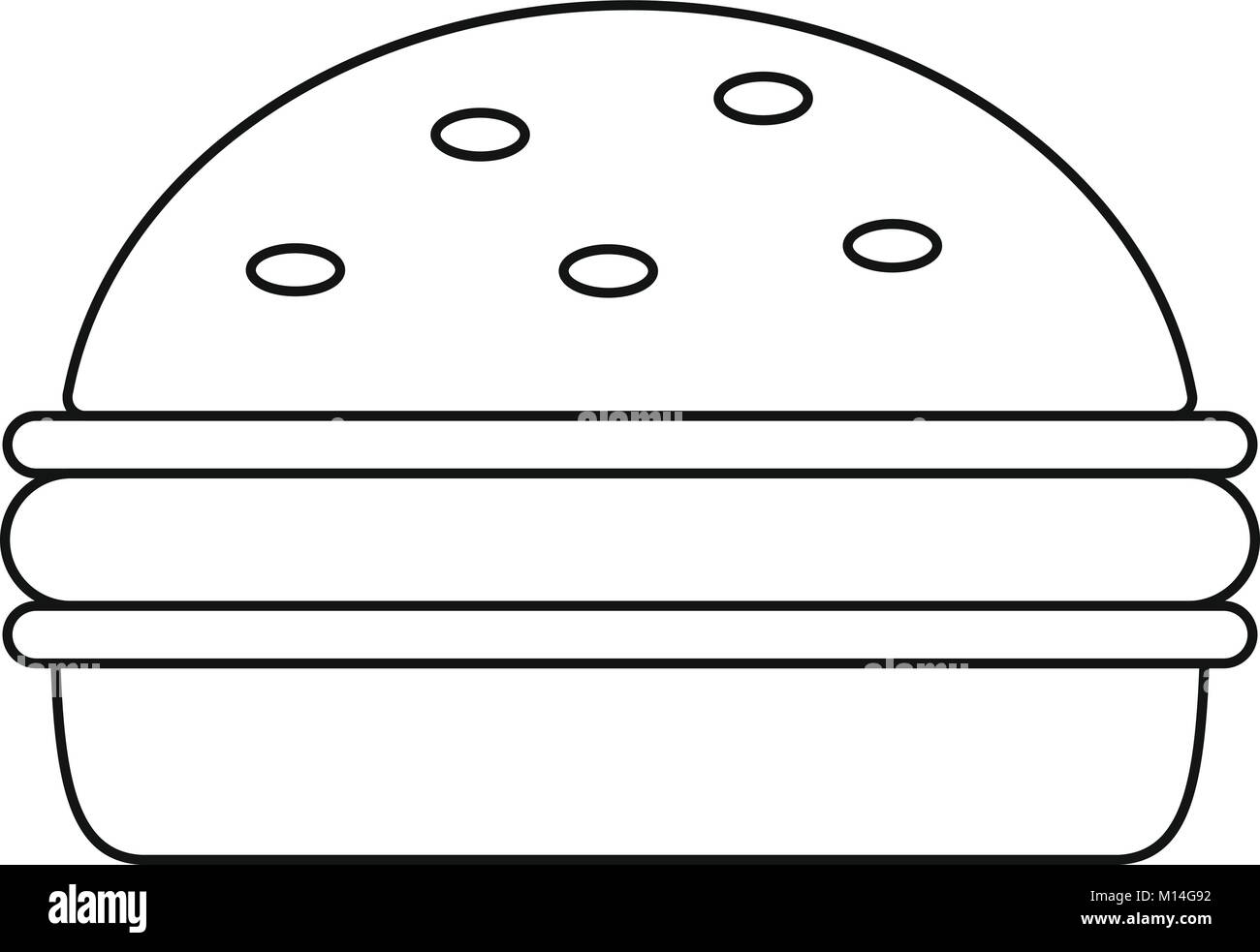 Burger icon outline Stock Vector Image & Art - Alamy