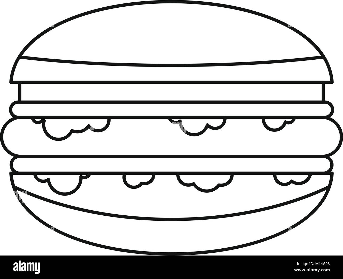 Burger icon outline Stock Vector Image & Art - Alamy