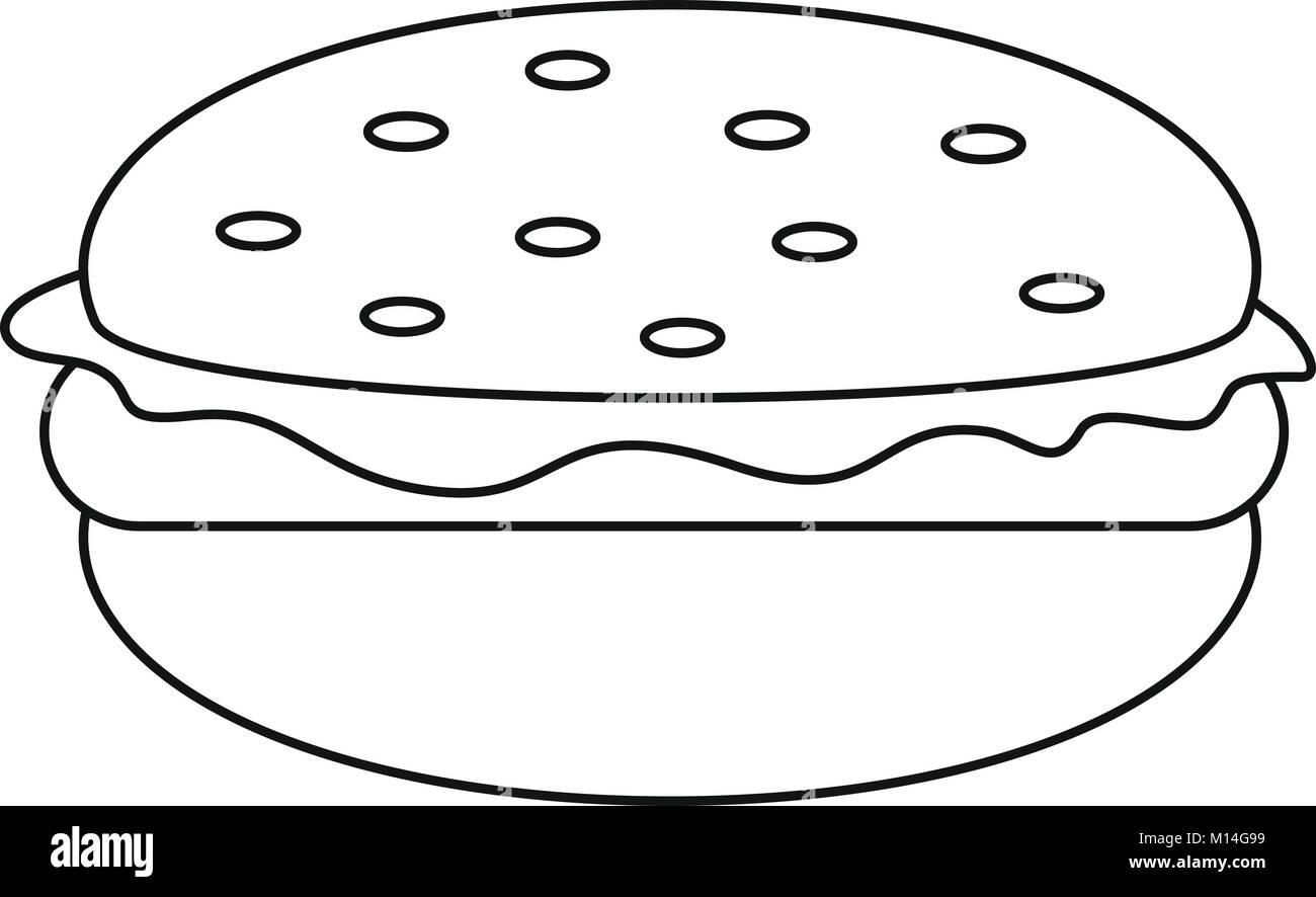 Burger icon outline Stock Vector Image & Art - Alamy