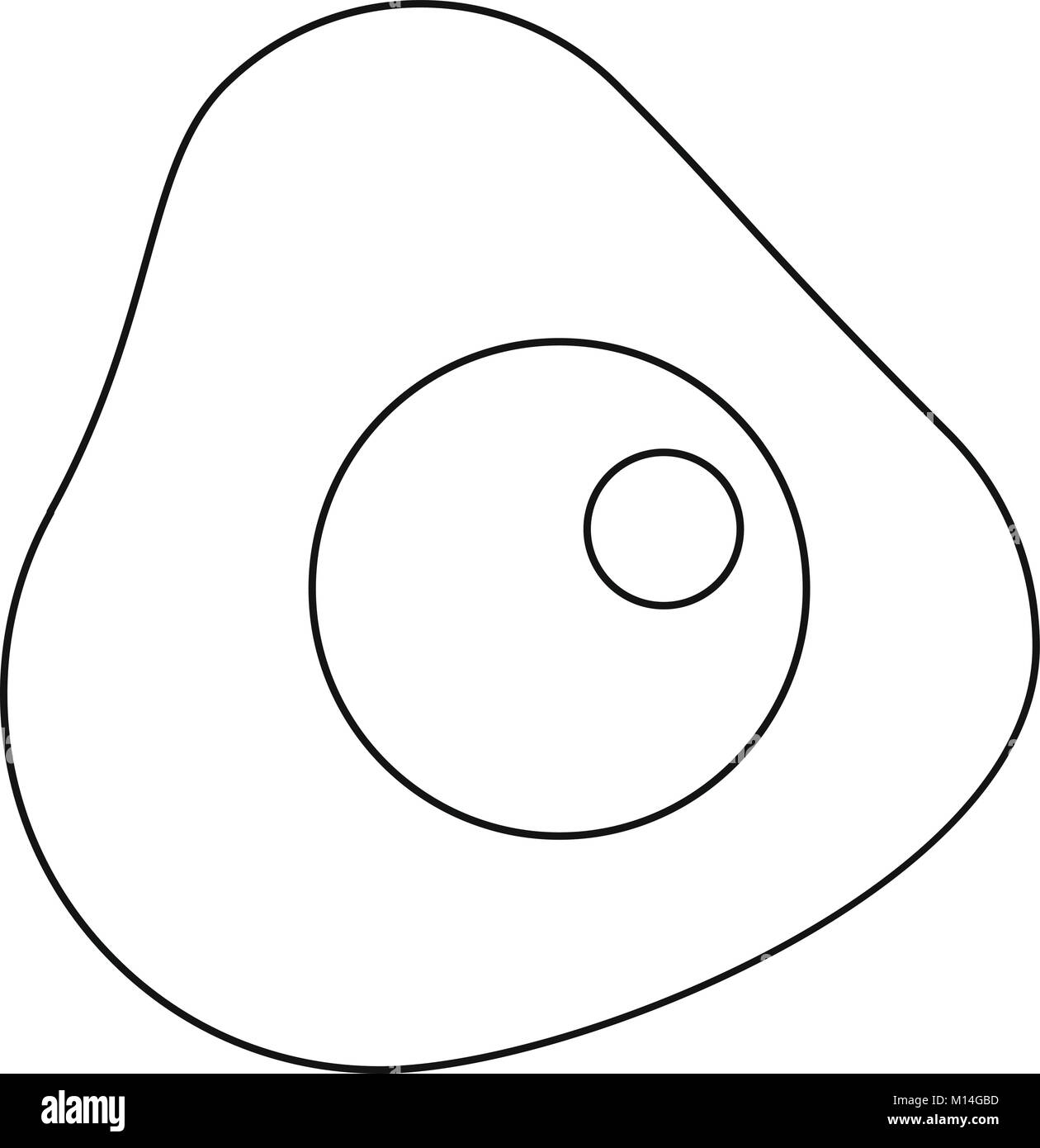 Fried egg icon outline Stock Vector Image & Art - Alamy