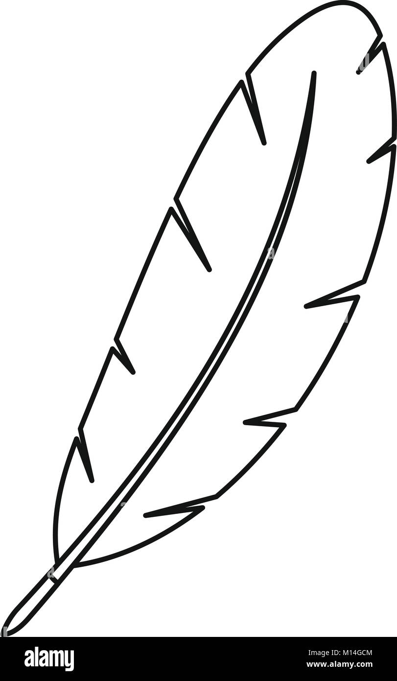 Feather pen icon outline Stock Vector Image & Art - Alamy