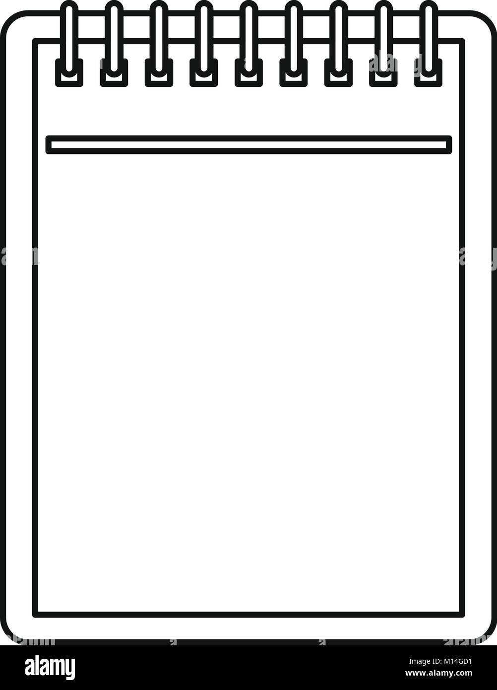 Blank spiral notepad icon outline Stock Vector Image & Art - Alamy