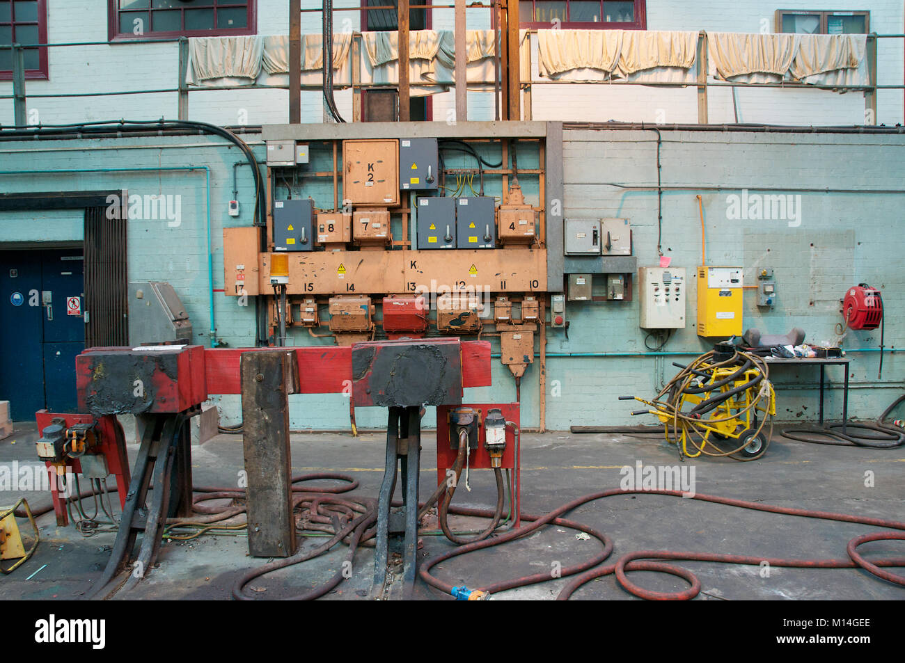 Various switches on a high voltage power supply Stock Photo - Alamy