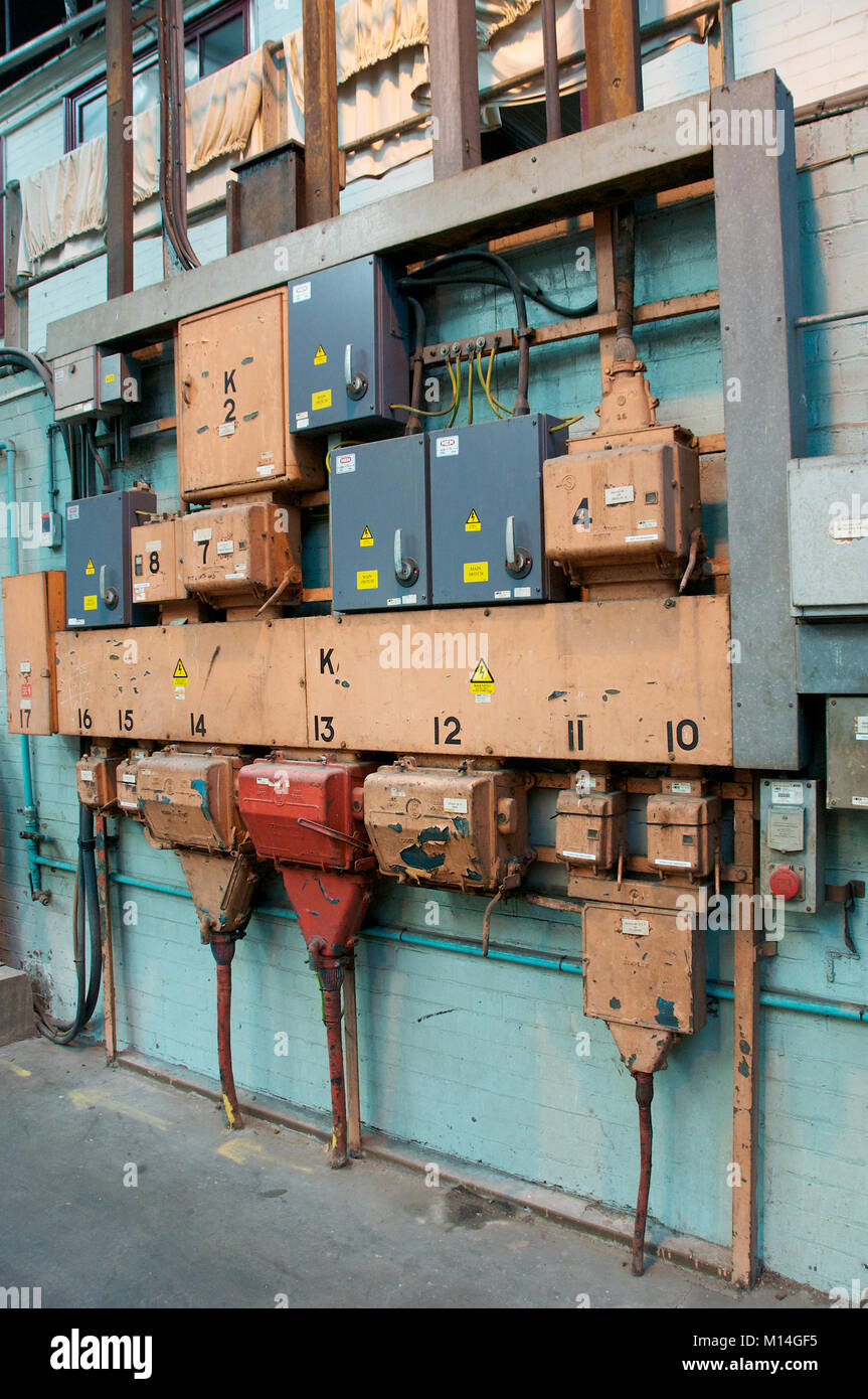 Various switches on a high voltage power supply Stock Photo - Alamy