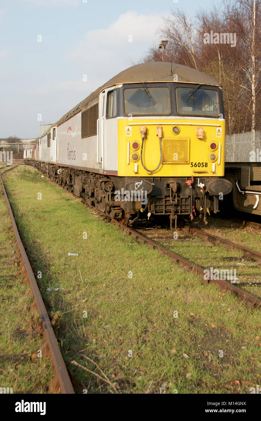 Class 56 lcoomotives out of service at Old Oak Common Depot in London ...