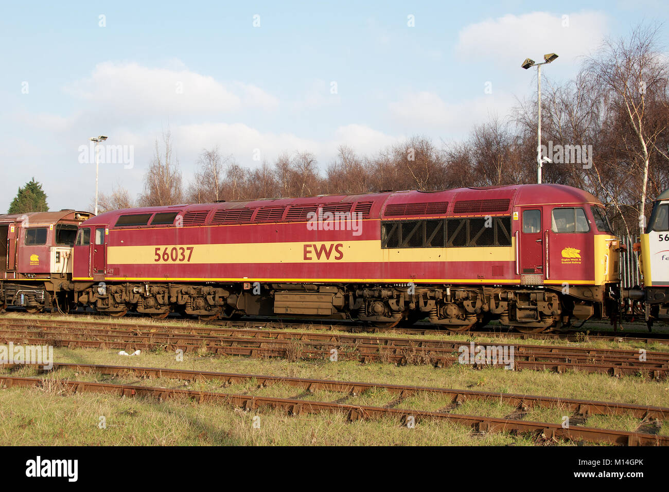 Class 56 lcoomotives out of service at Old Oak Common Depot in London ...