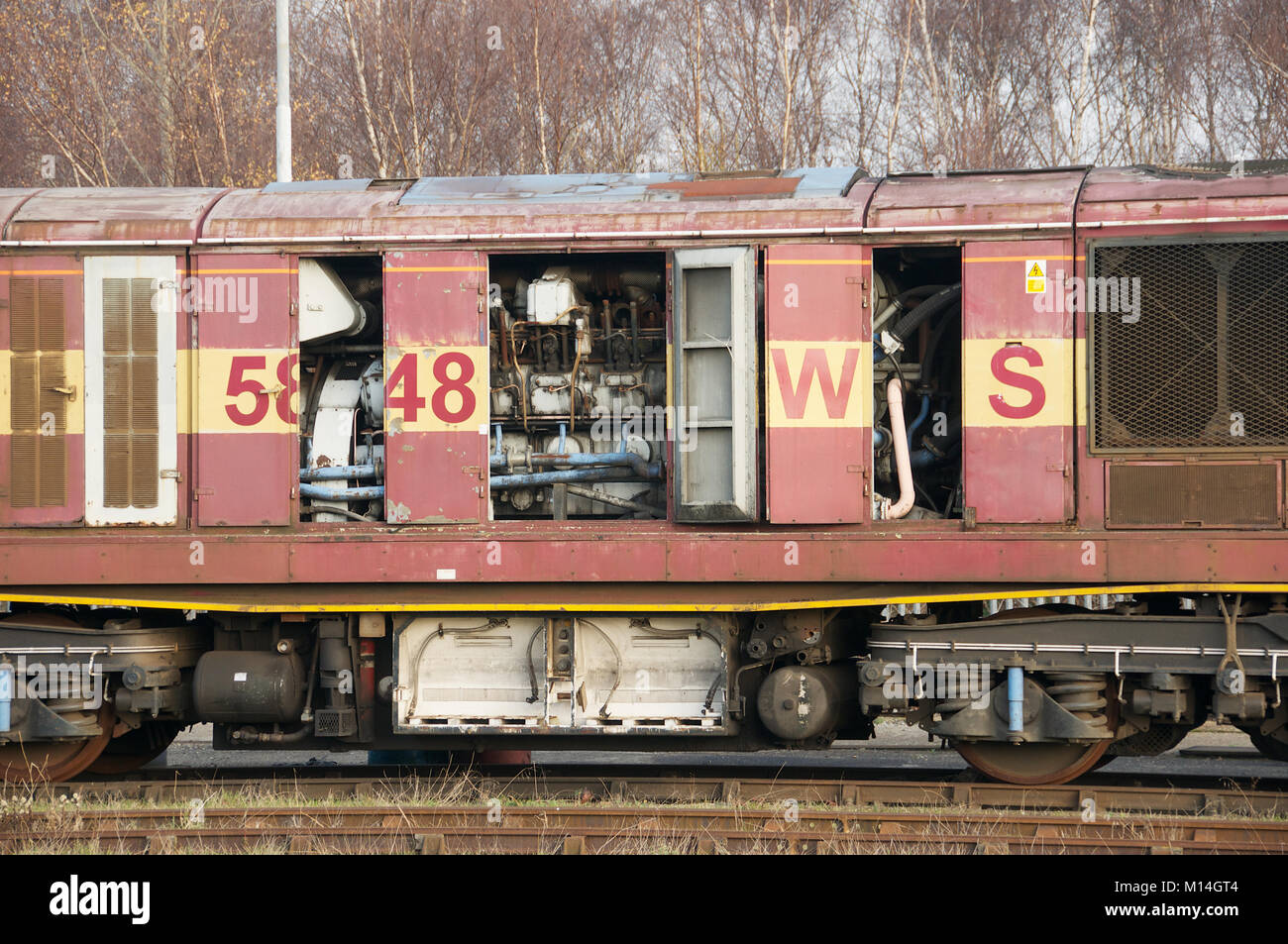 Class 58 locomotive out of service at Old Oak Common Depot in London ...