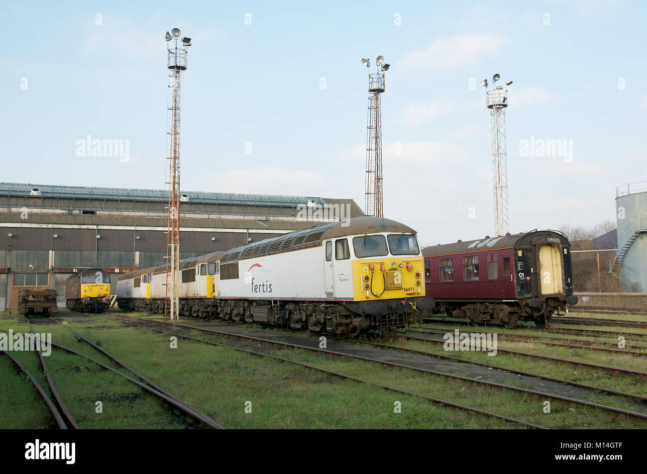 Class 56 lcoomotives out of service at Old Oak Common Depot in London ...