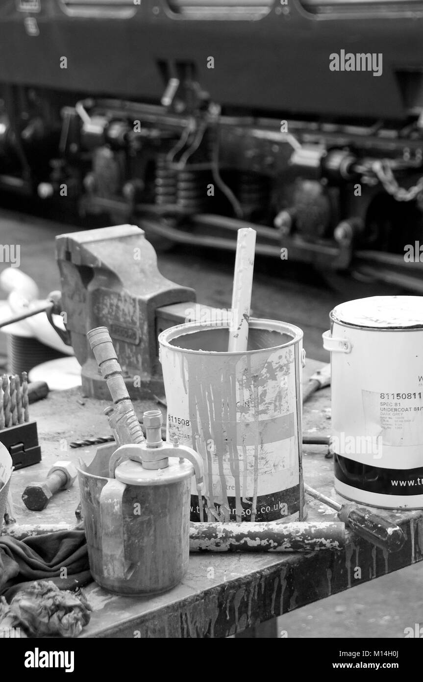 Black paint and pot Black and White Stock Photos & Images - Alamy