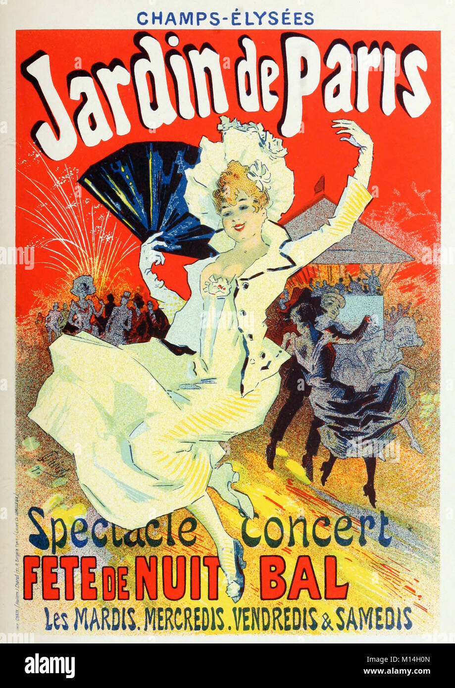 Jules Chéret - Jardin de Paris - Belle Époque poster art Stock Photo ...