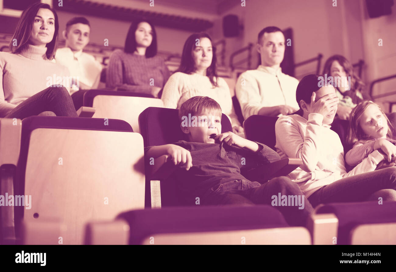 Audience audience attending movie night in cinema house Stock Photo - Alamy