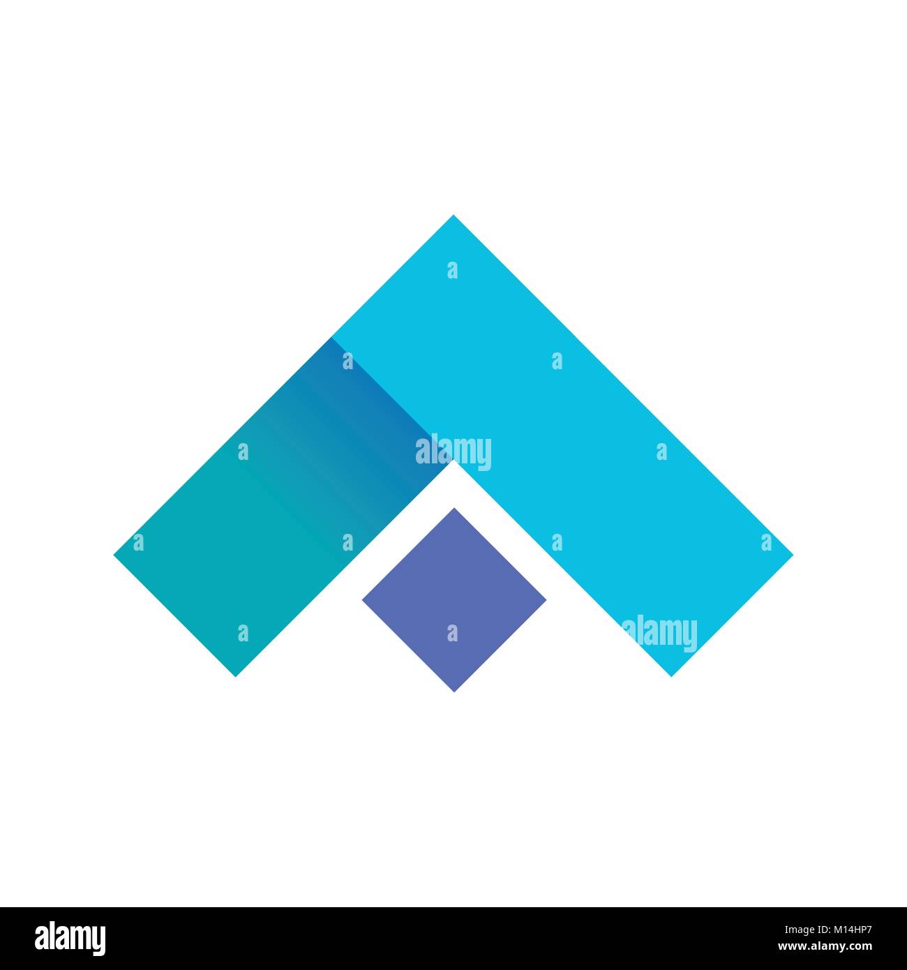 Abstract Blue Up Arrow Shape Symbol Vector Illustration Graphic Design ...