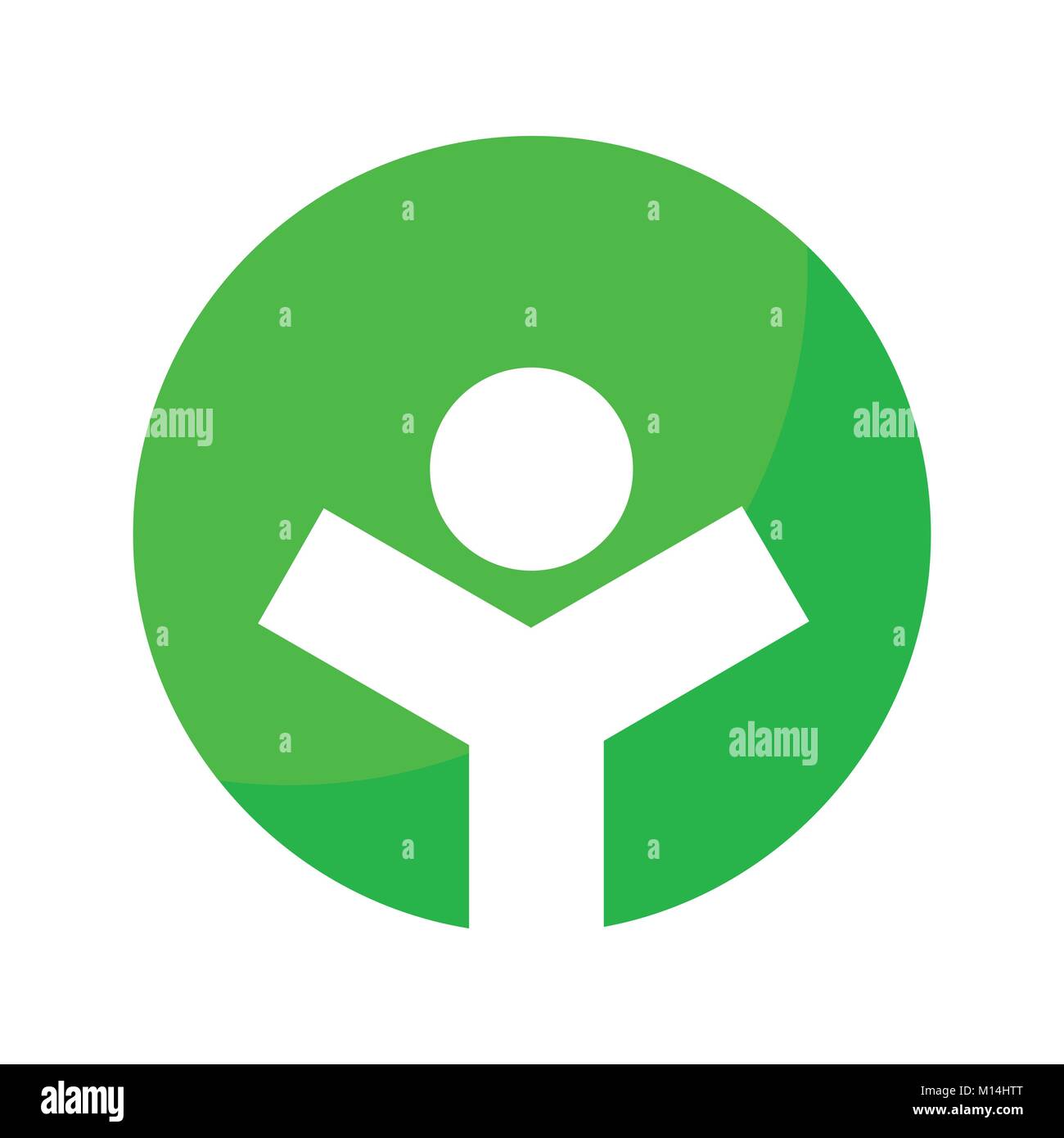 Healthy Life Green Circle Symbol Vector Illustration Graphic Design ...