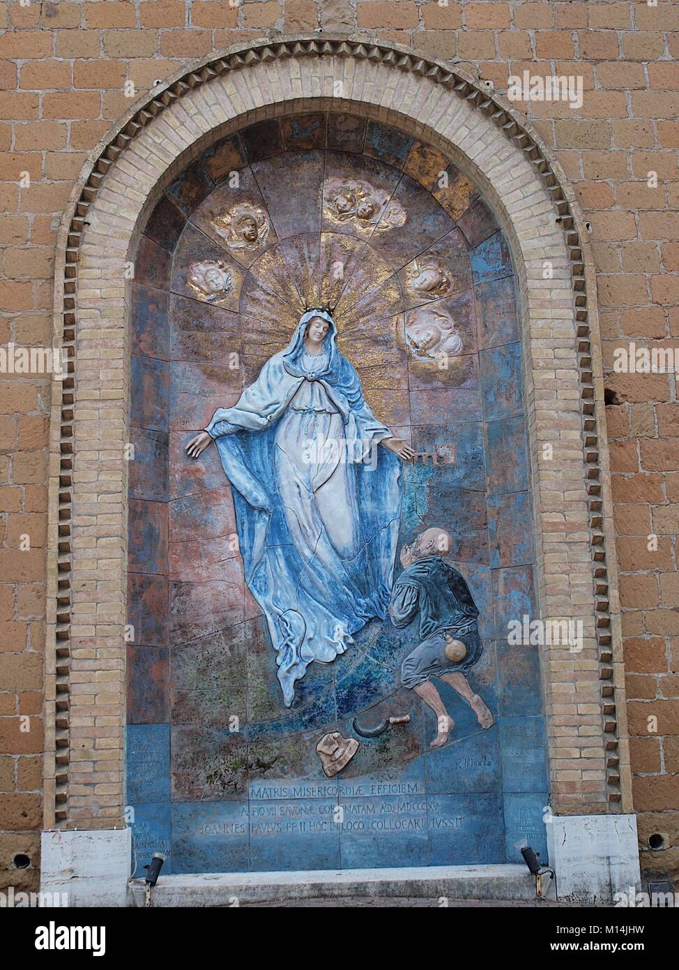 Nice mosaic of Maria in the Vatican Gardens in Rome Stock Photo - Alamy