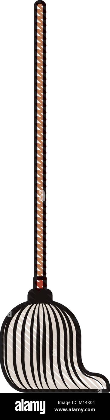 Mopping stick Stock Vector Images - Alamy