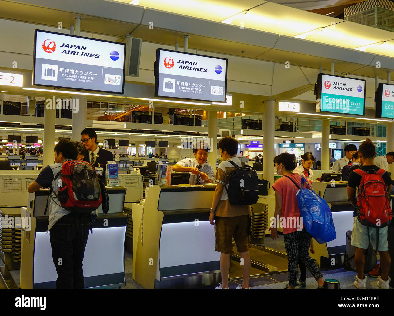 Tokyo, Japan - May 20, 2017. Check-in Counters of Haneda Airport in ...