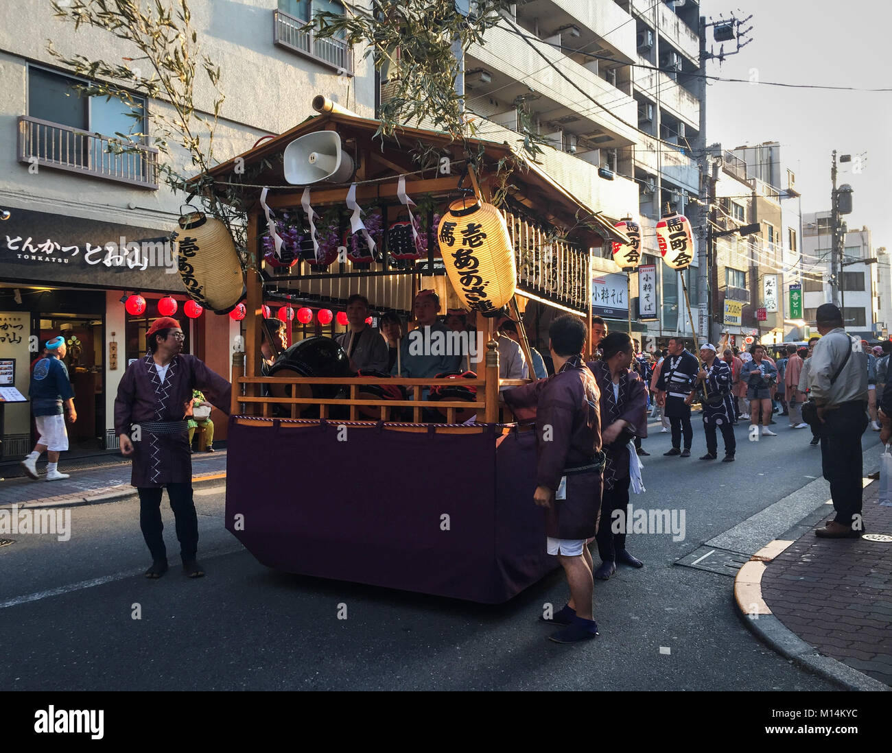 Tokyo, Japan - May 20, 2017. Procession of Mikoshi Matsuri Festival in ...