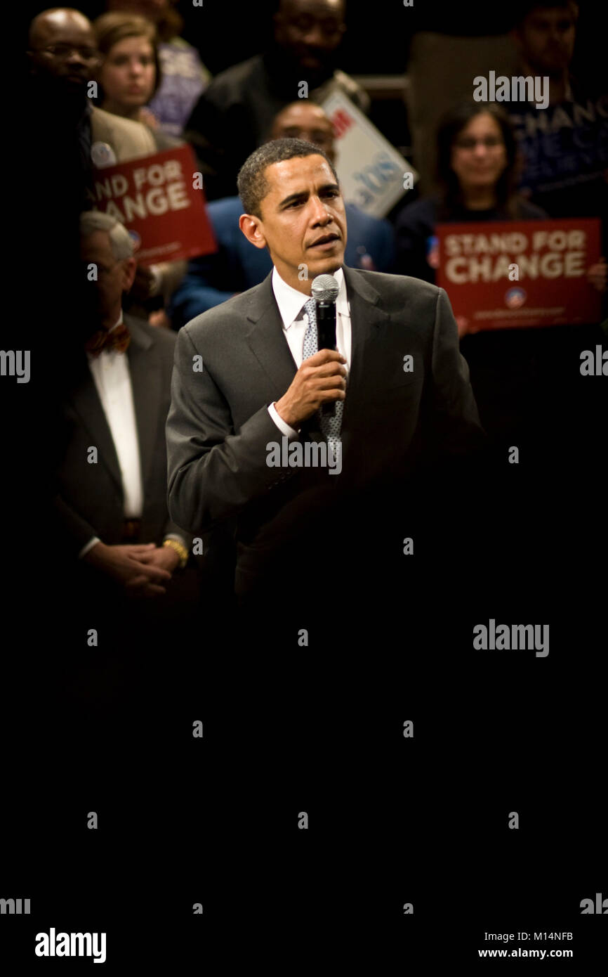 Then US Senator, Barack Obama, on the eve of the South Carolina primary ...