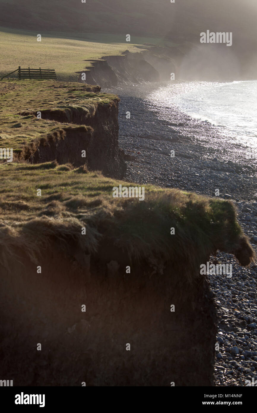 The Wales and Ceredigion Coast Path. Cliff edges on the Wales and ...