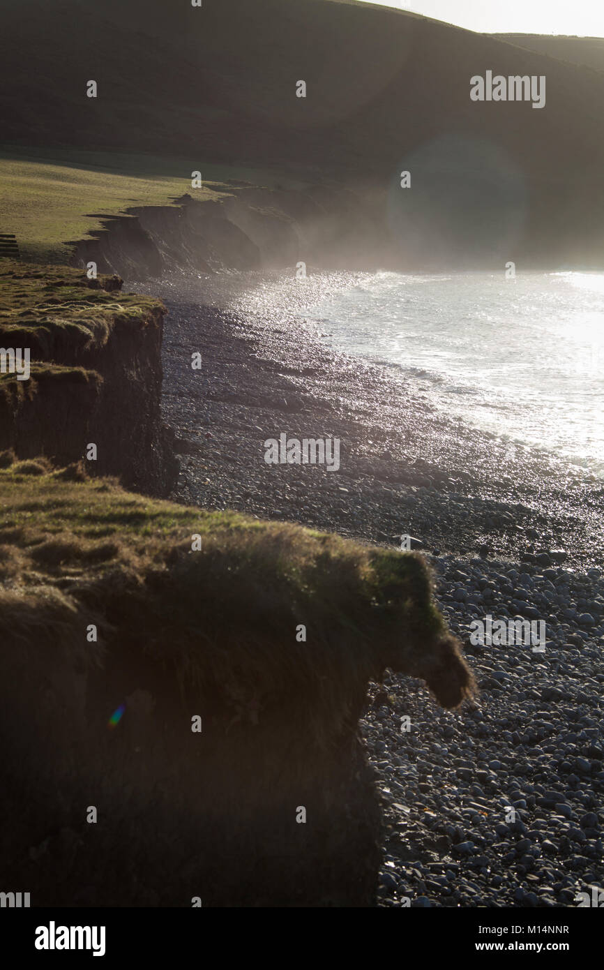 The Wales and Ceredigion Coast Path. Cliff edges on the Wales and ...