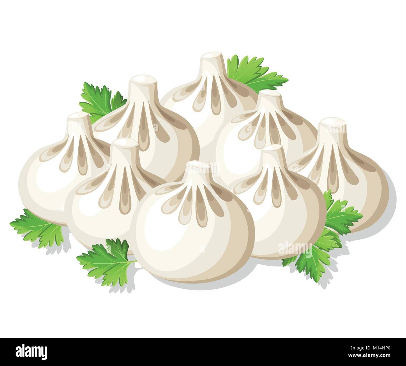 Georgian khinkali stuffed meat Stock Vector Images - Alamy