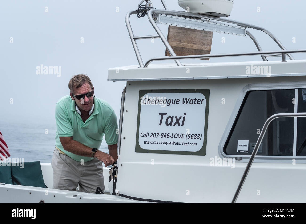 Chebeague Water Taxi. Chebeague Island, Casco Bay, Maine Stock Photo ...