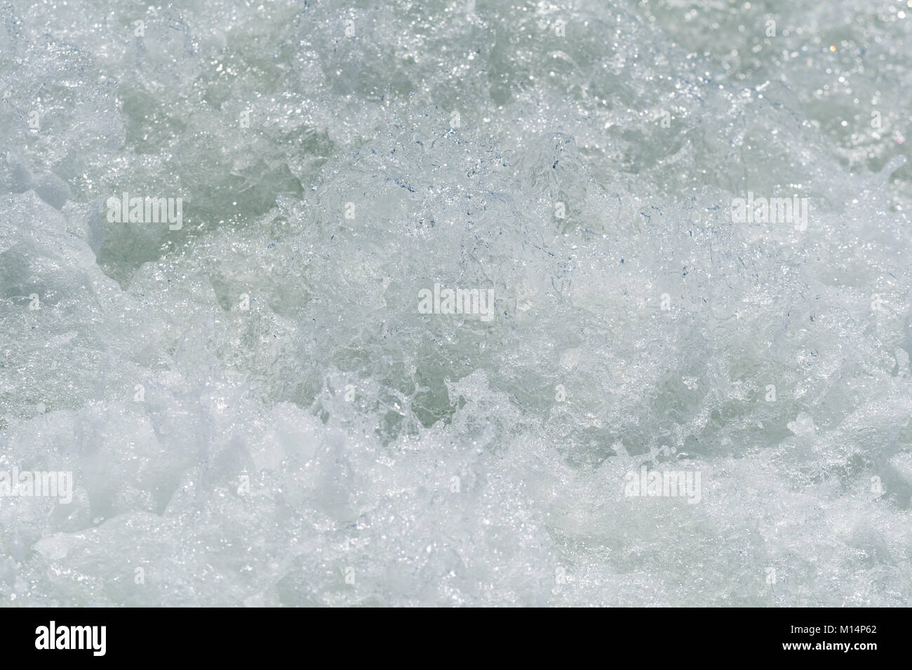 Water roiling in wake of lobster boat. Chebeague Island, Casco Bay ...