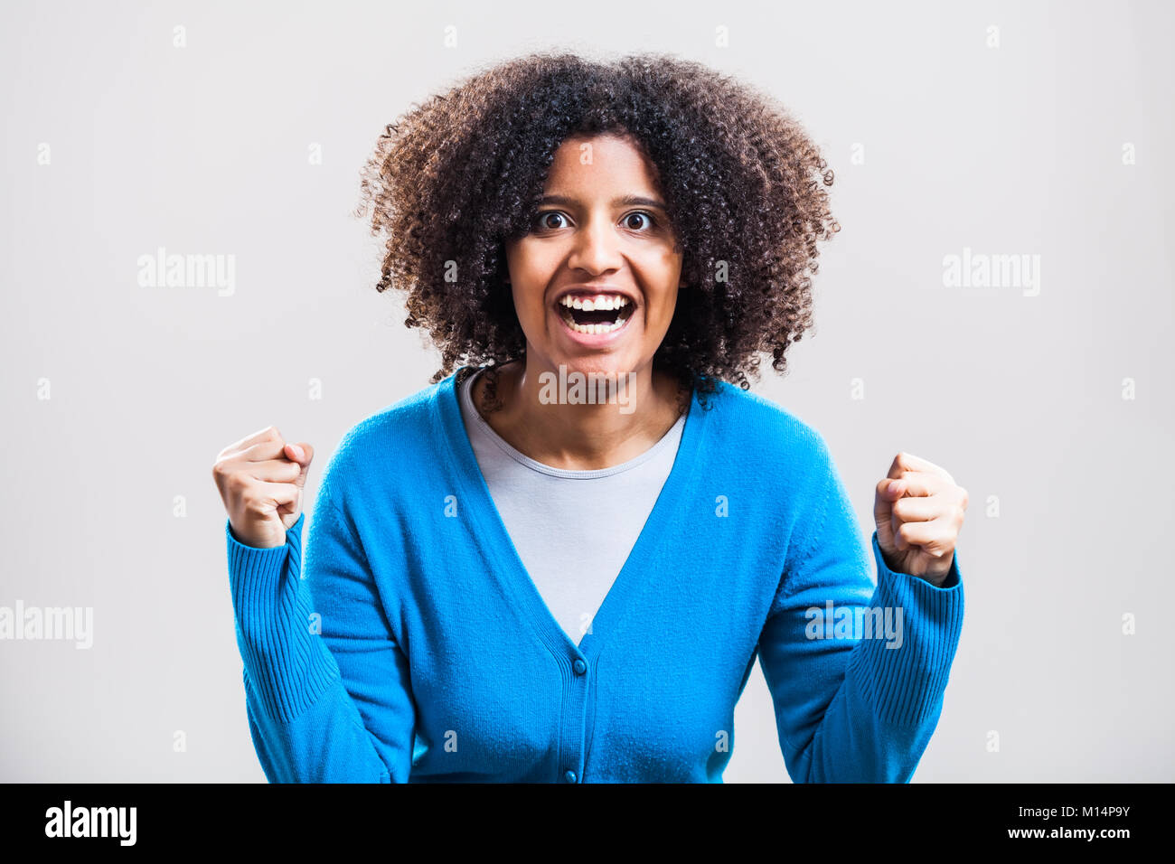Portrait of furious woman screaming Stock Photo - Alamy