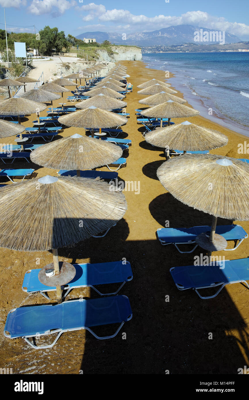 amazing view of Xi Beach, beach with red sand in Kefalonia, Ionian ...