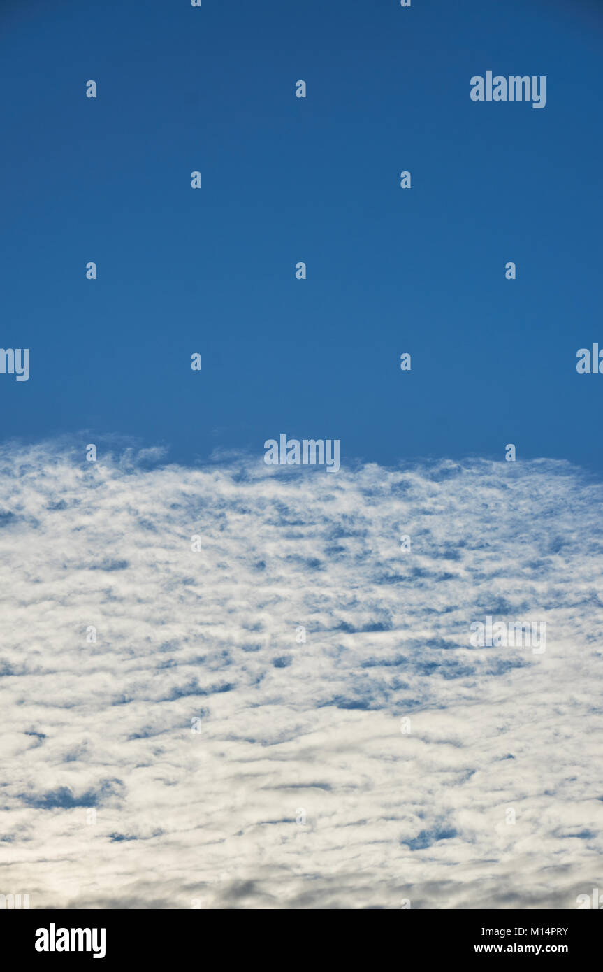 Photograph showing a transition between the clouds and a blue sky Stock ...
