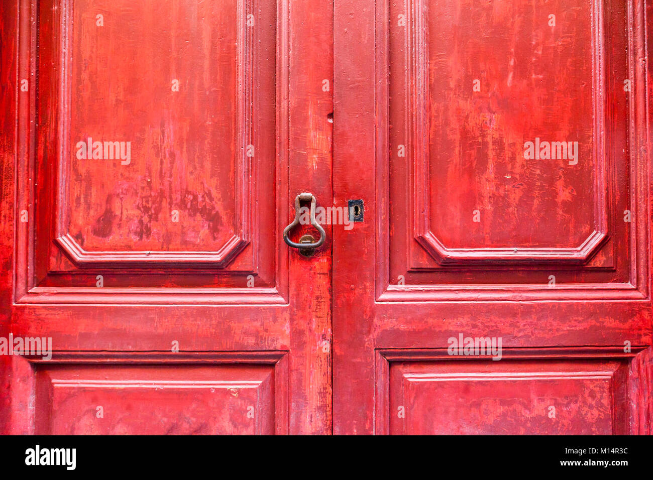 Detail red door Stock Photo - Alamy